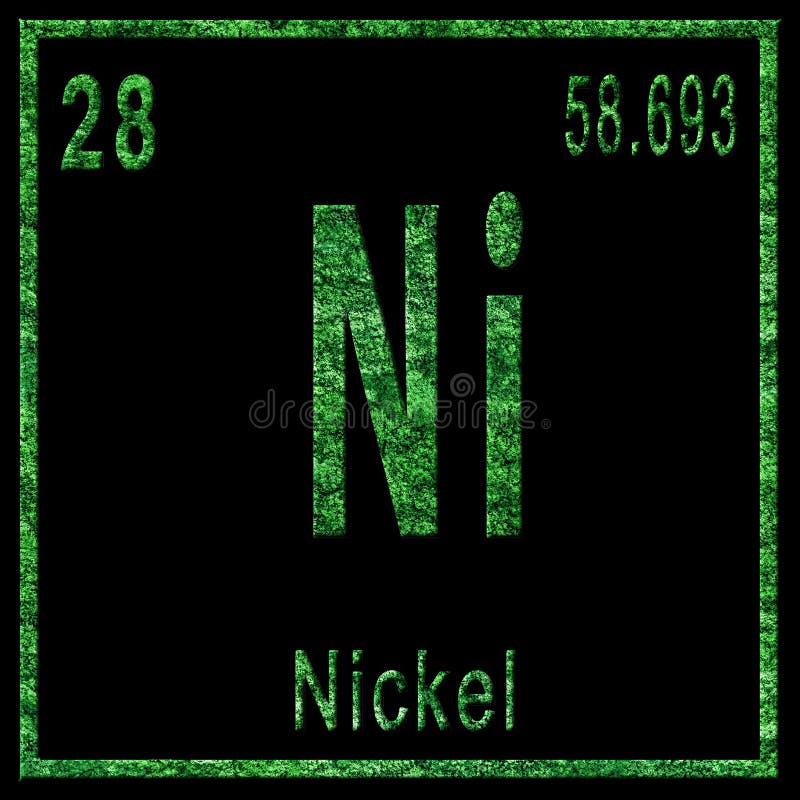 Nickel Chemical Element, Green Edition Stock Illustration ...