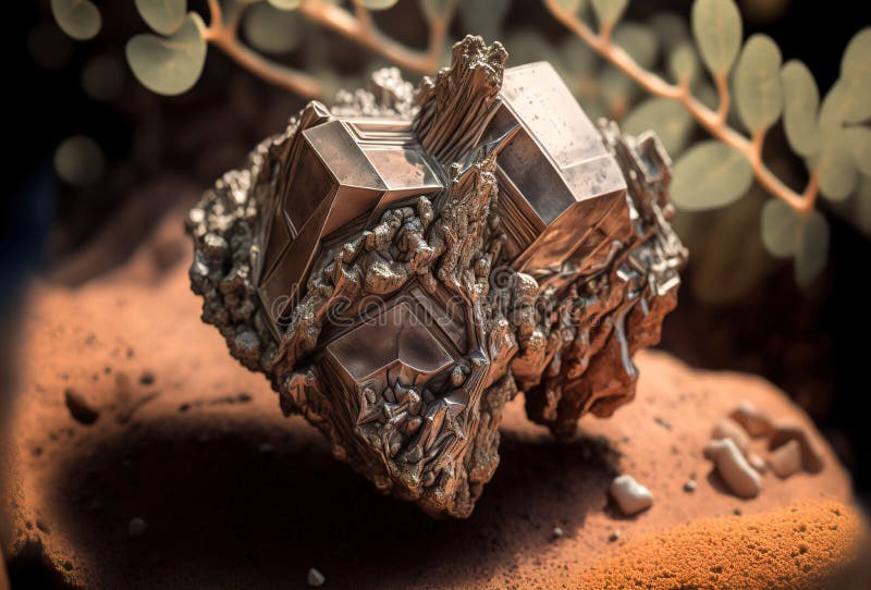 Nickel Close Up Caption Background. 3D Rendering Style Stock ...