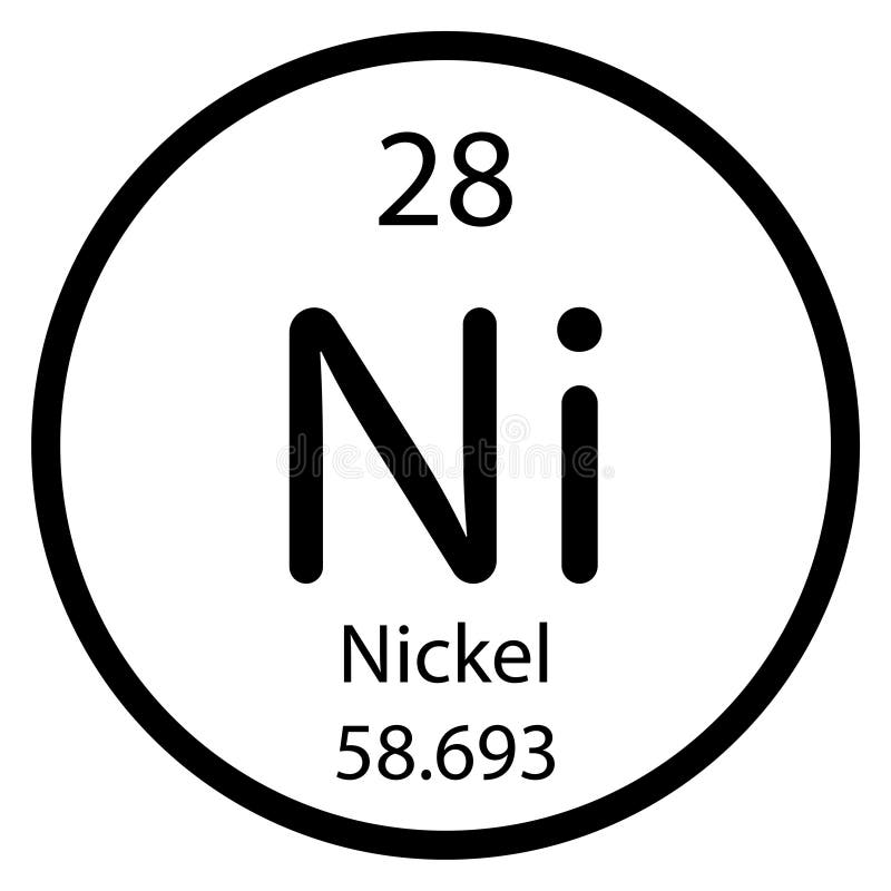Nickel icon vector stock illustration. Illustration of periodic - 263873294
