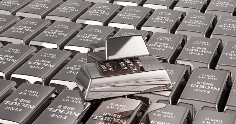 Nickel Ingots Background, Rotation Animation, Seamlessly Loopable. 3D ...