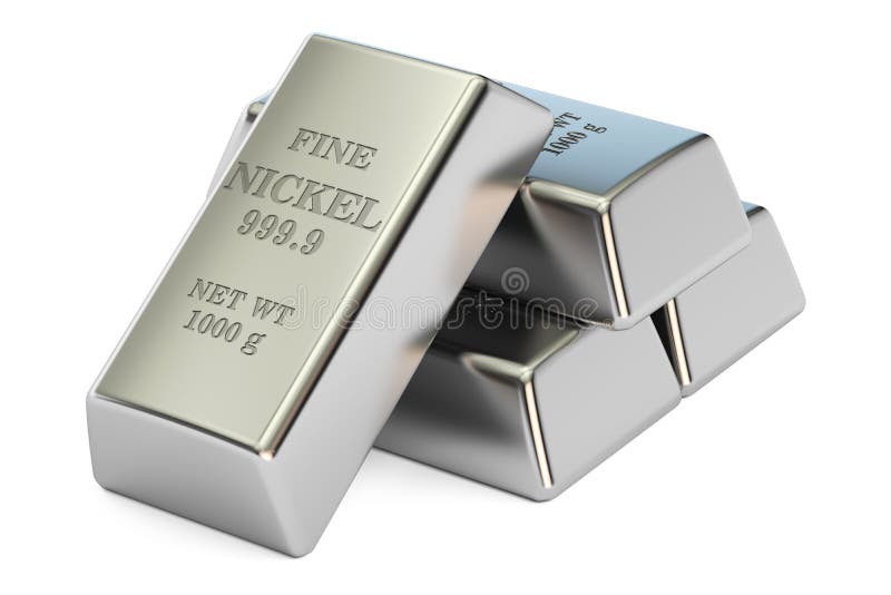 Stack Nickel Ingots Isolated White Stock Illustrations – 3 Stack Nickel ...
