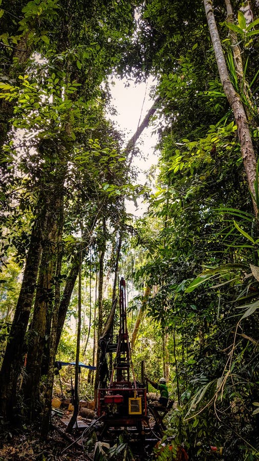 Nickel Mining in the Exploration Section with a Drill Stock Image ...