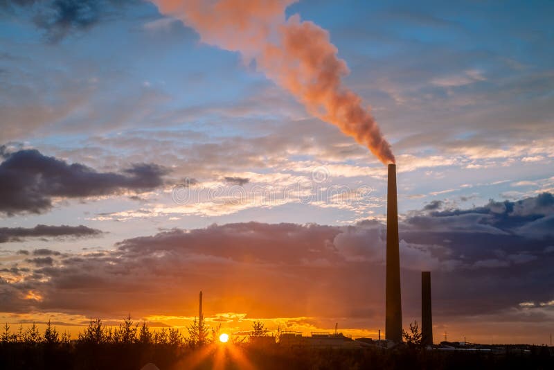 Smelter Stack of a Nickel Plant Stock Photo - Image of process, showing ...