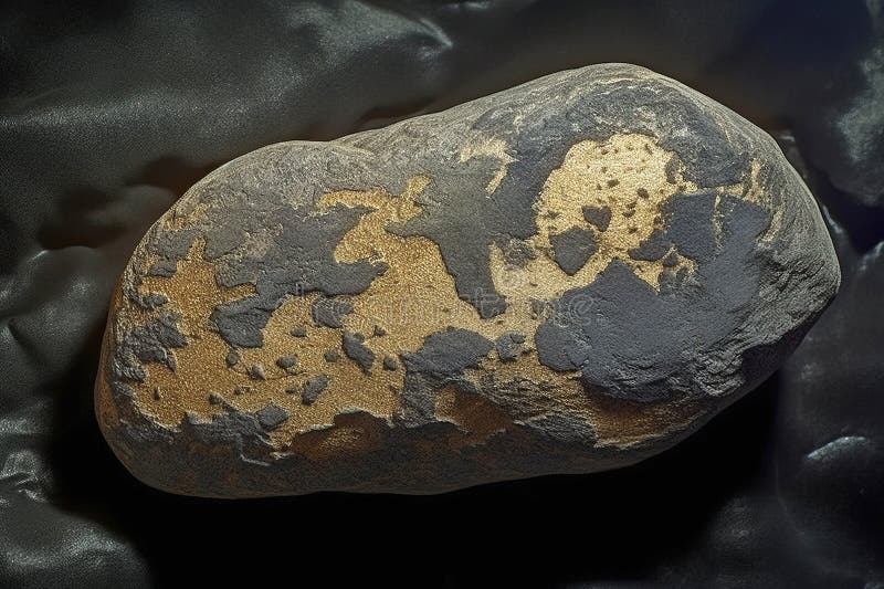 Nickeline is a Rare Precious Natural Stone on a Black Background. AI ...