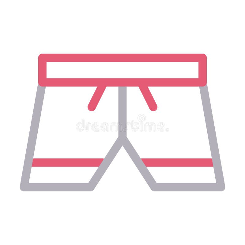 Nicker Vector Color Line Icon Stock Vector - Illustration of shirt ...