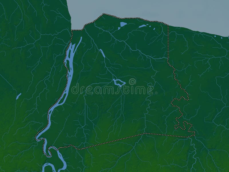 Nickerie, Suriname. Physical. No Legend Stock Illustration ...