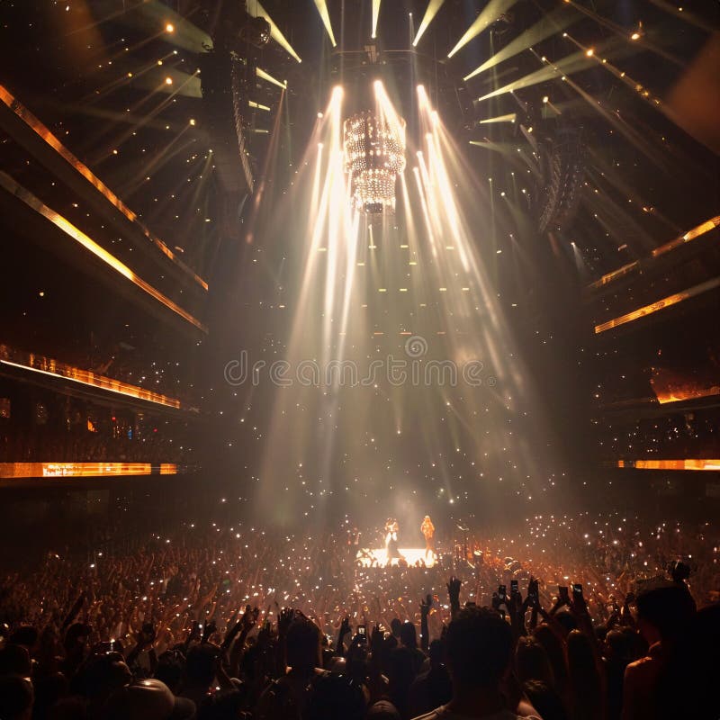 Nicki Minaj Concert Crow - a Group of People on a Stage with Bright ...