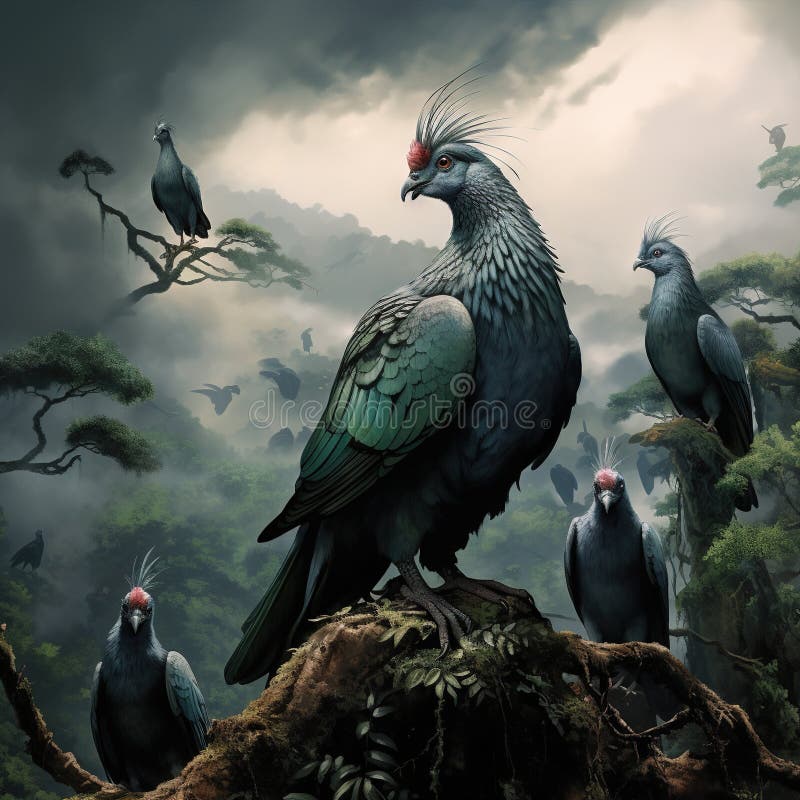 Ai Generated Illustration Wildlife Concept of Nicobar Pigeon Stock ...