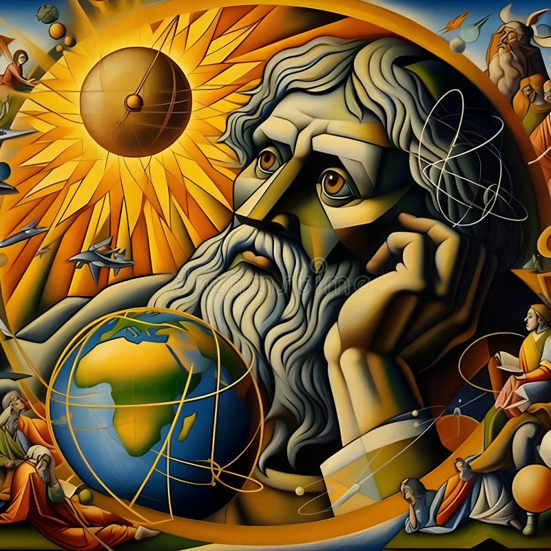 Nicolas Copernicus Thinking about the Sun and the Earth Stock Image - Image of astronomy, figure ...