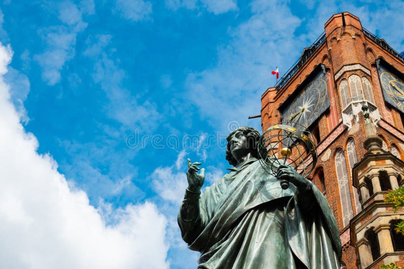Nicolaus Copernicus Monument . Statue in Front of the Old Town Hall ...