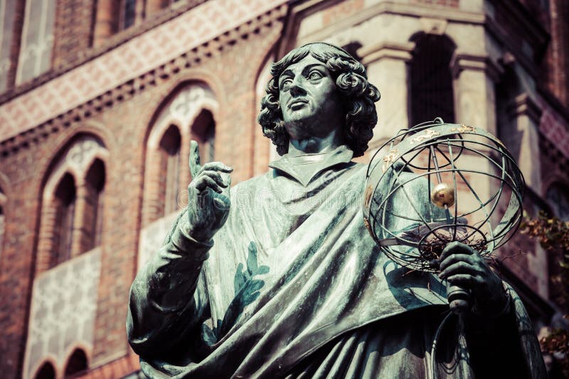 Nicolaus Copernicus Statue in Torun, Poland Stock Image - Image of ...