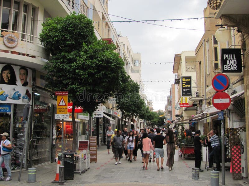 A Street View in Nicosia, Cyprus Editorial Photo - Image of houses ...