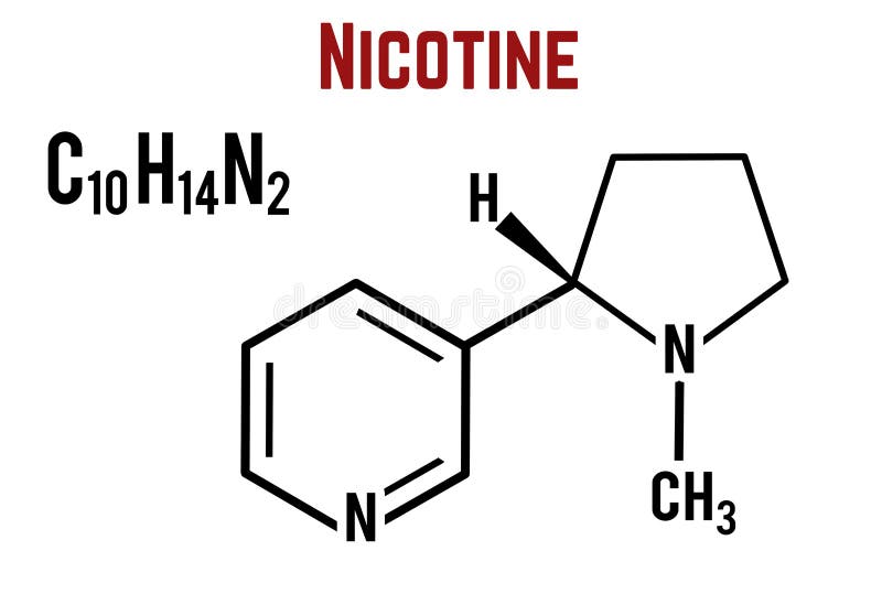 Nicotine Structural Formula Stock Illustration - Illustration of ...