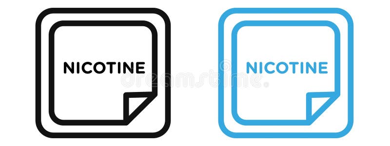 Nicotine Patch Emblem Representing Smoking Cessation Aids Stock Vector ...