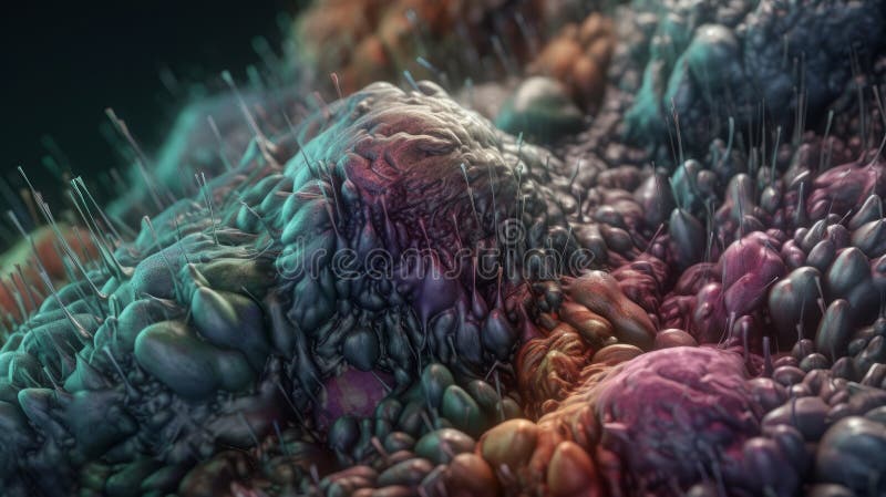 Nicotinic Receptor Communication Under Microscope Stock Illustration ...