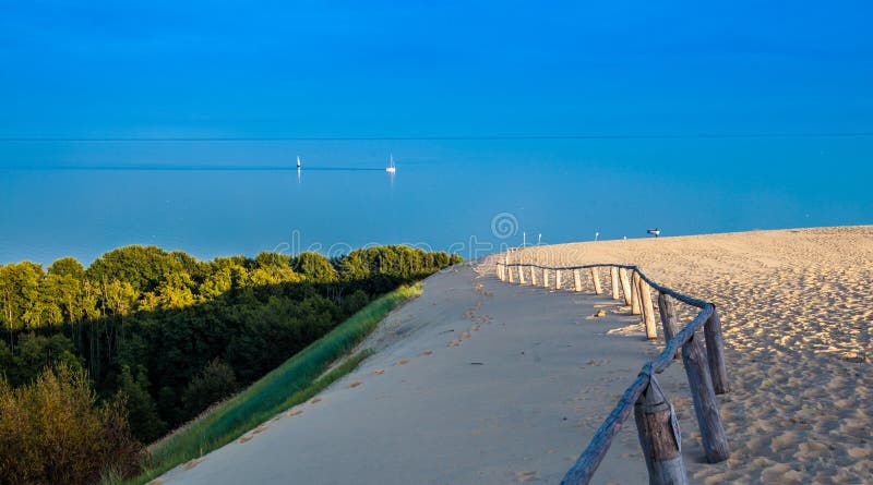 Nida, Lithuania stock photo. Image of sailboat, forest - 60553258