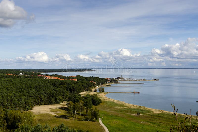 Nida Port on Curonian Spit in Lithuania Stock Image - Image of curonian ...