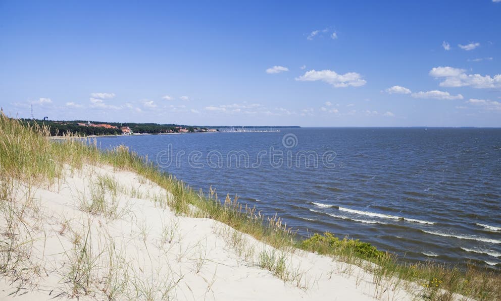 Nida town, Lithuania stock photo. Image of building, lighthouse - 52337518