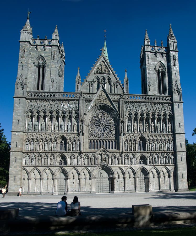 Nidaros Cathedral Trondheim Stock Image - Image of norwegian, pilgrims ...