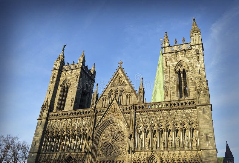 Nidaros domen in Trondheim stock photo. Image of domen - 250927316