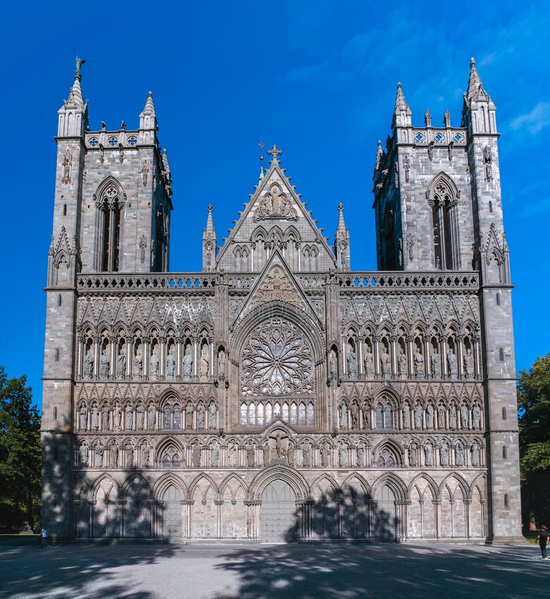 Nidaros Trondheim Cathedral, Norway Stock Image - Image of background ...