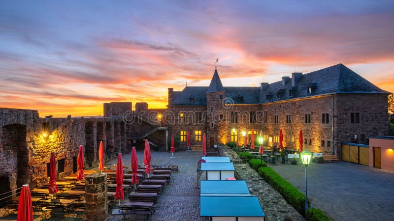 Nideggen Castle in Nideggen,Eifel National Park,the Eifel,North Rhine ...
