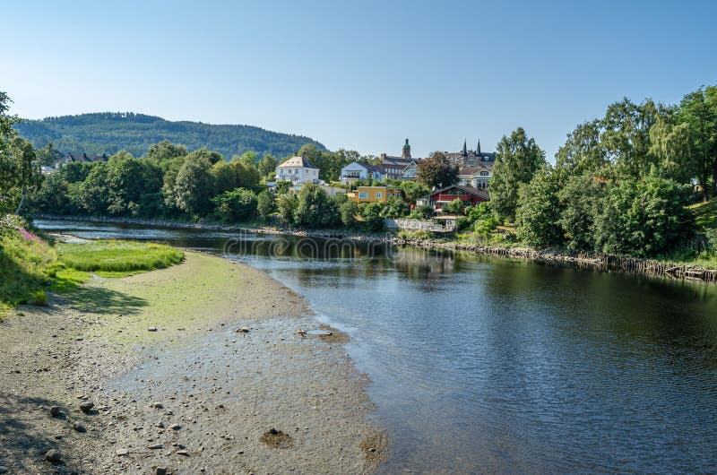 Nidelva River in the City of Trondheim, Norway Stock Photo - Image of ...