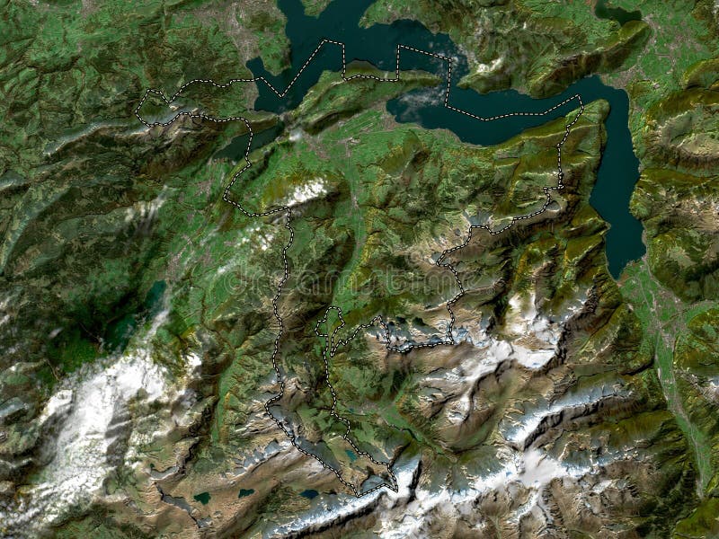Nidwalden, Switzerland. Low-res Satellite. No Legend Stock Illustration ...