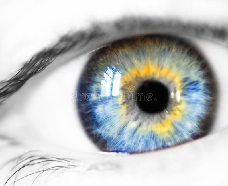 Niebieskie Oko obraz stock. Obraz złożonej z ludzie, świecenie - 494239