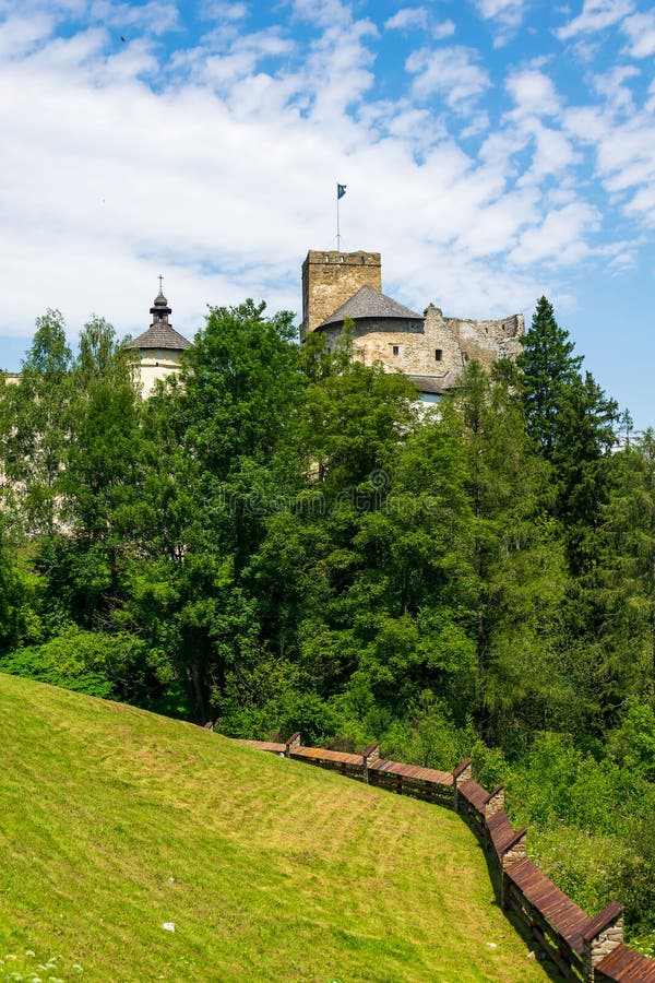 Niedzica Castle on a Sunny Day Stock Image - Image of green ...