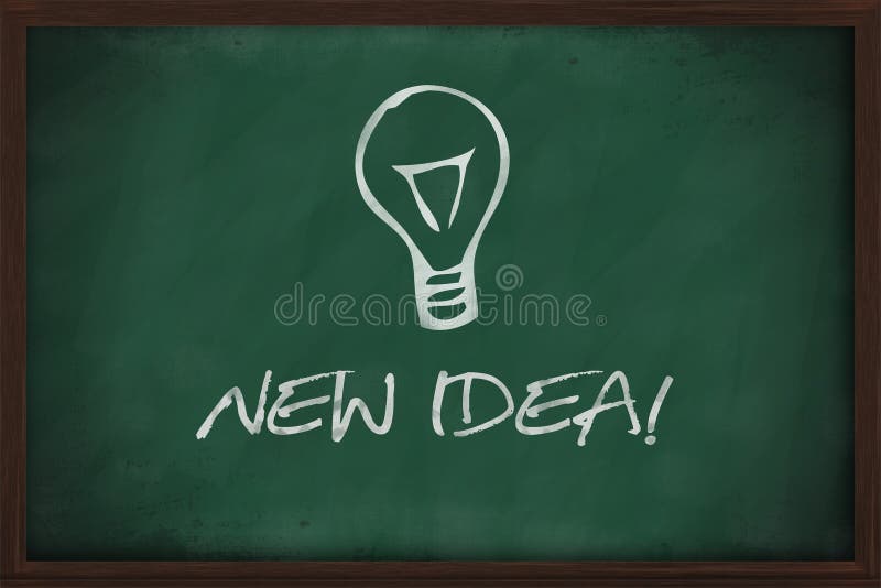 Nieuw idee lightbulb bord stock illustratie. Illustration of klasse ...