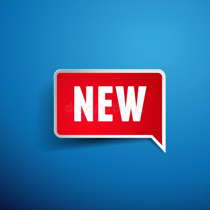 Nieuw sticker of etiket vector illustratie. Illustration of verkoop ...