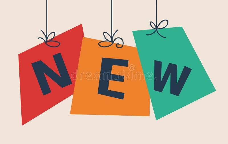 Nieuw teken. Vector. vector illustratie. Illustration of voorwaarde ...