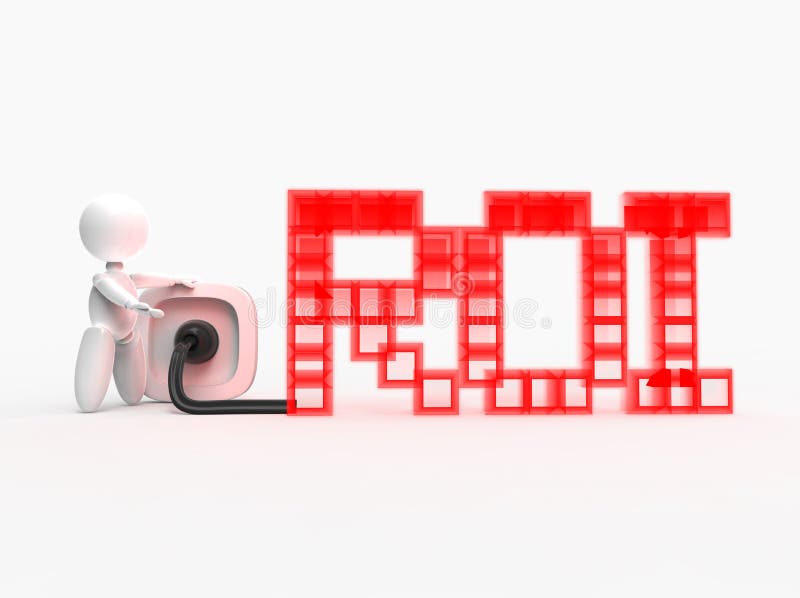 Nieuwe 3D Mensen - Rendement Van Investering (ROI) Stock Illustratie ...