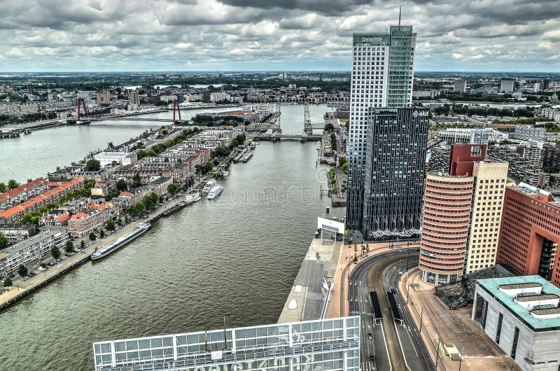 Nieuwe Maas Fluss Und Noordereiland Redaktionelles Bild - Bild von ...