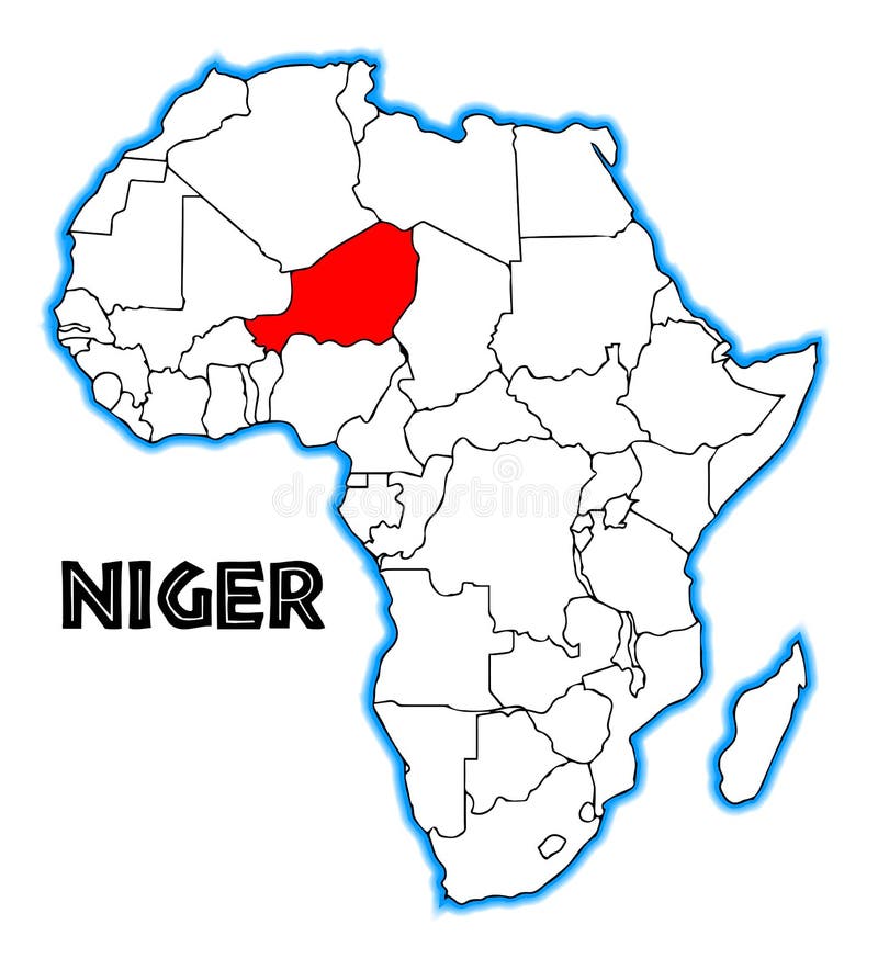 Niger Africa Map ilustración del vector. Ilustración de aislado - 112748668