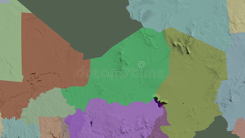 Niger Area. Administrative Map Stock Illustration - Illustration of ...