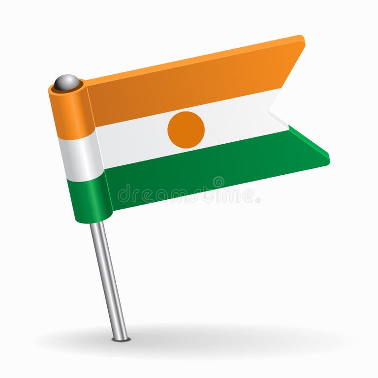 Niger Flag Map Pointer Layout. Vector Illustration. Stock Vector ...