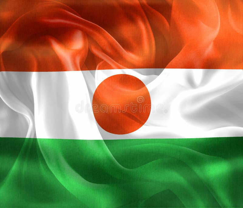 3D-Illustration of a Niger Flag - Realistic Waving Fabric Flag Stock ...