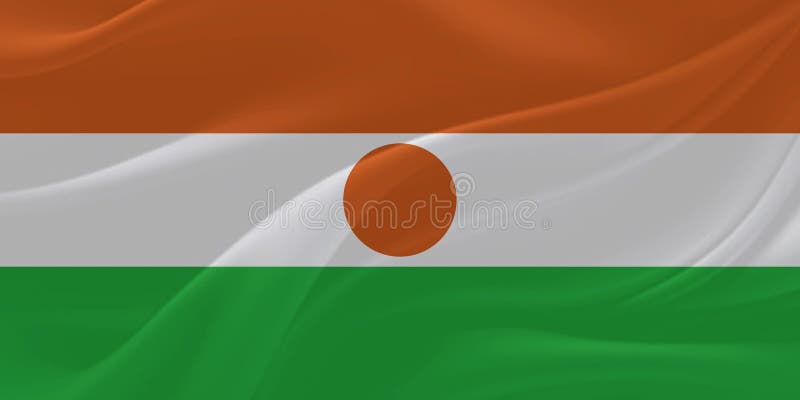 Niger Flag Waving in the Wind Stock Illustration - Illustration of ...