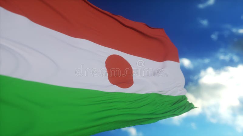 Niger Flag Waving in the Wind. National Flag of Niger, Africa Stock ...