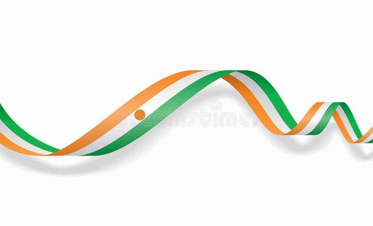 Niger Flag Wavy Abstract Background. Vector Illustration. Stock ...