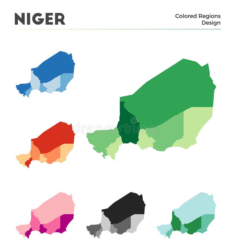Niger map collection. stock vector. Illustration of flat - 268054754