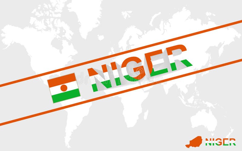 Niger Map Flag and Text Illustration Stock Vector - Illustration of ...