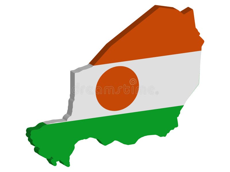 Niger Map Flag Vector 3D Illustration Eps 10 Stock Vector ...