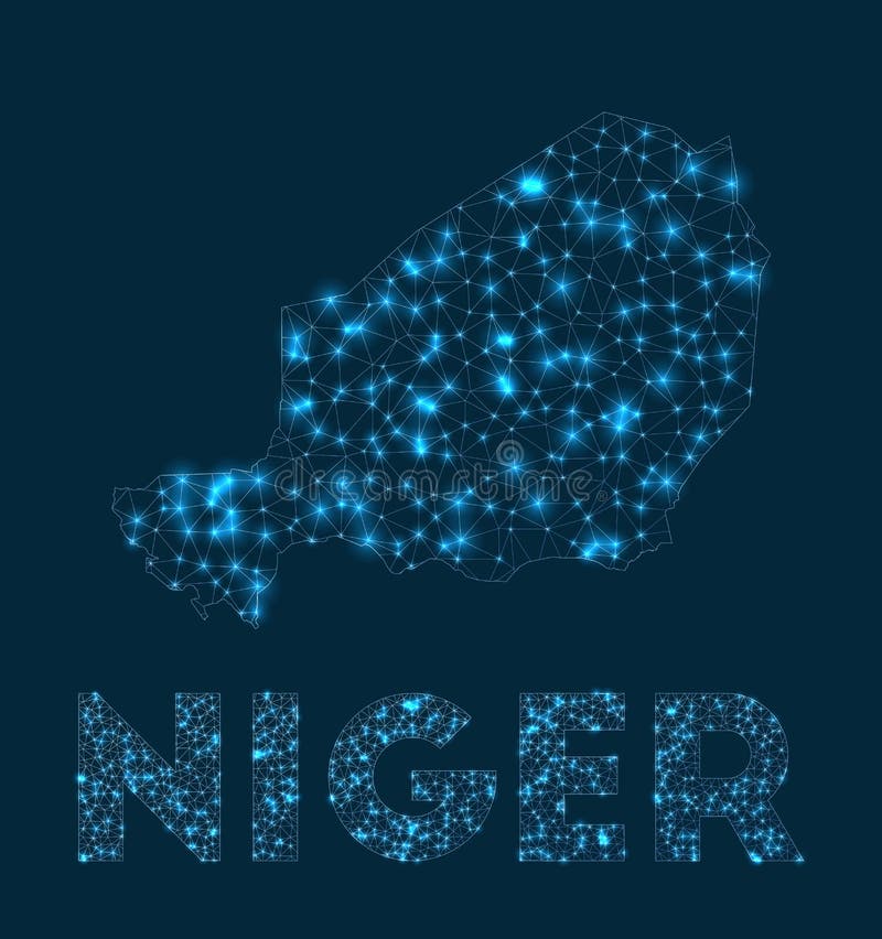 Niger network map. stock vector. Illustration of beauty - 177088898
