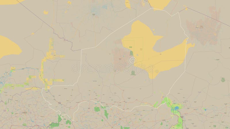 Niger Outlined. Topo Standard Stock Illustration - Illustration of ...