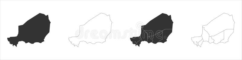 Niger Political Map of Administrative Divisions Stock Vector ...