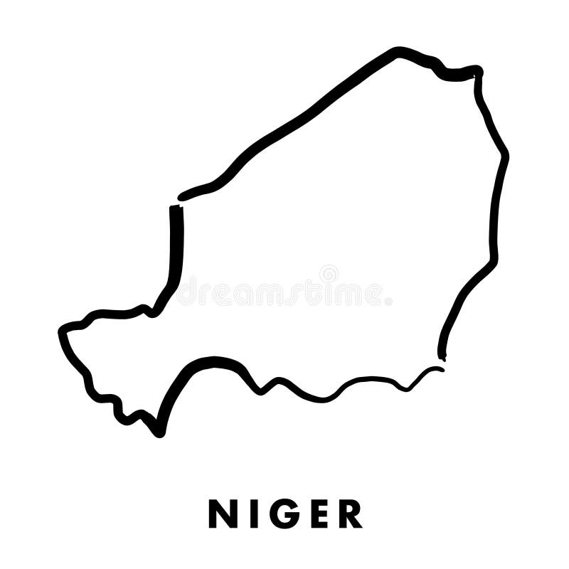 Niger map outline stock vector. Illustration of conceptual - 107069607