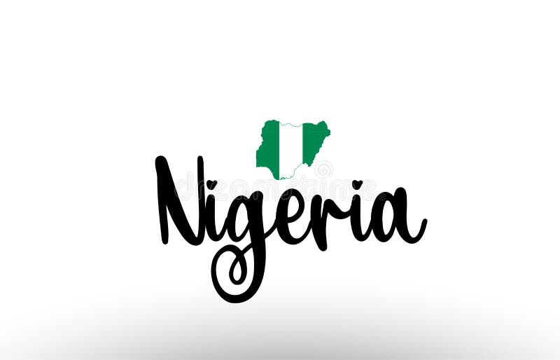 Word Nigeria On A Map Background Stock Illustration - Illustration of ...